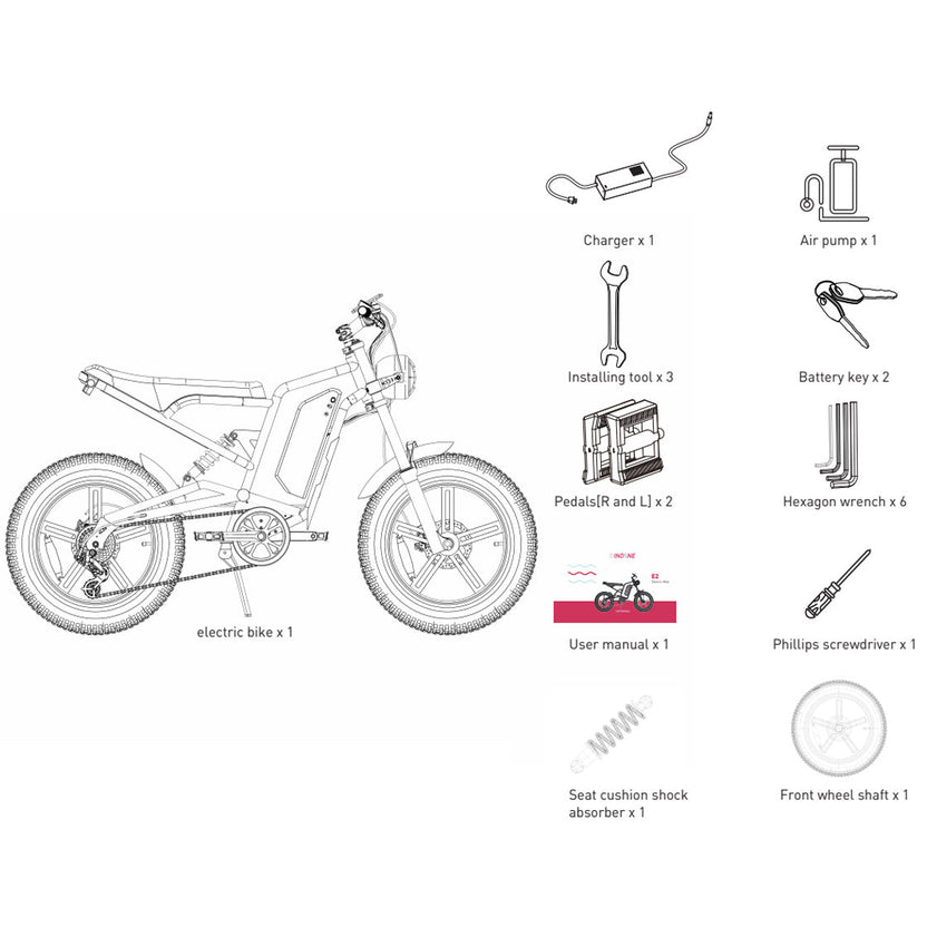 Windone E2 Fat Tire Off Road Urban Commuter Electric Bike